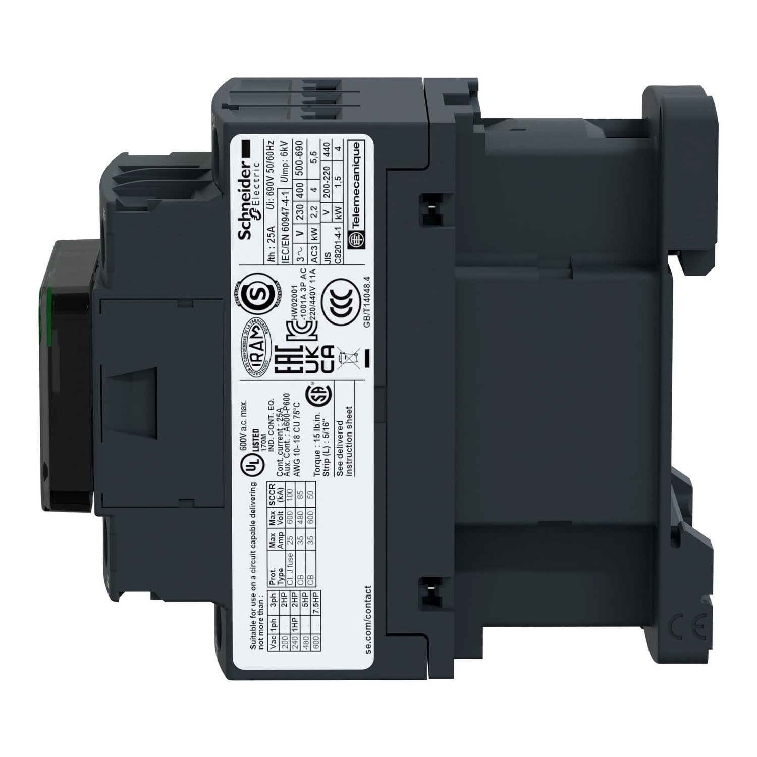 Contator Auxiliar Schneider CAD50M7 5NA AC-15/DC-13 220V